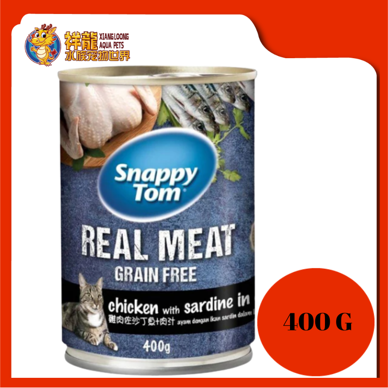 SNAPPY TOM CHICKEN & SARDINE IN GRAVY 400G – Xiang Loong Aqua Pets Sdn Bhd